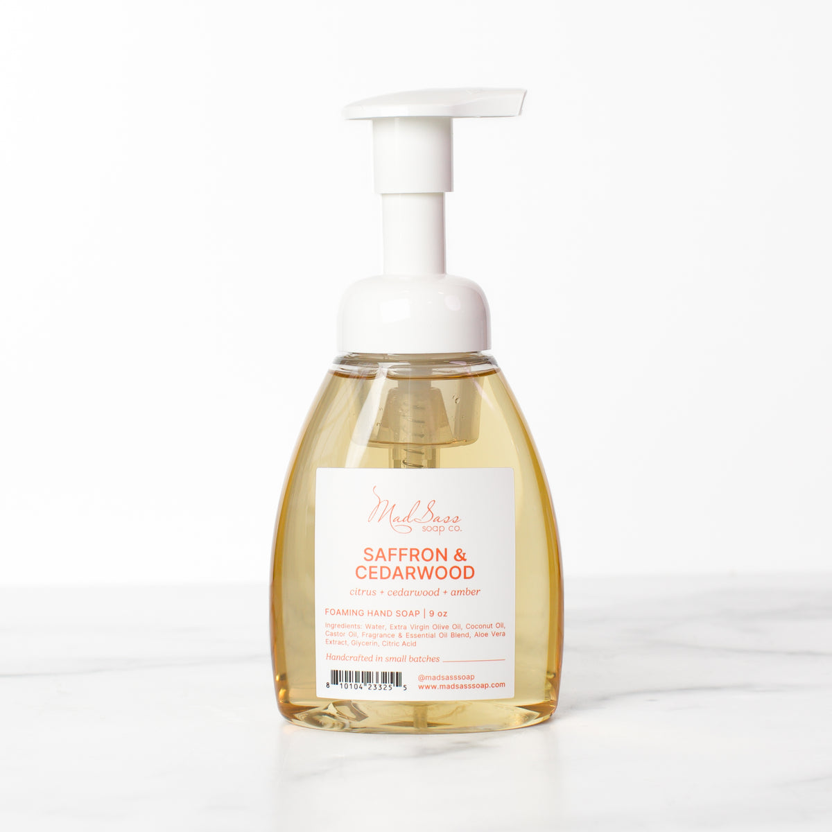 Saffron & Cedarwood - Foaming Hand Soap – Mad Sass Soap Co
