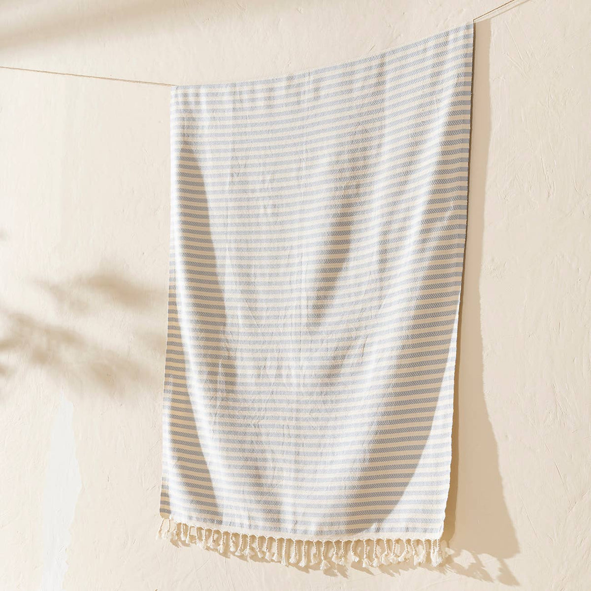 Kikoya - Light Weight Beach Towel - Light Blue Stripe – Mad Sass Soap Co